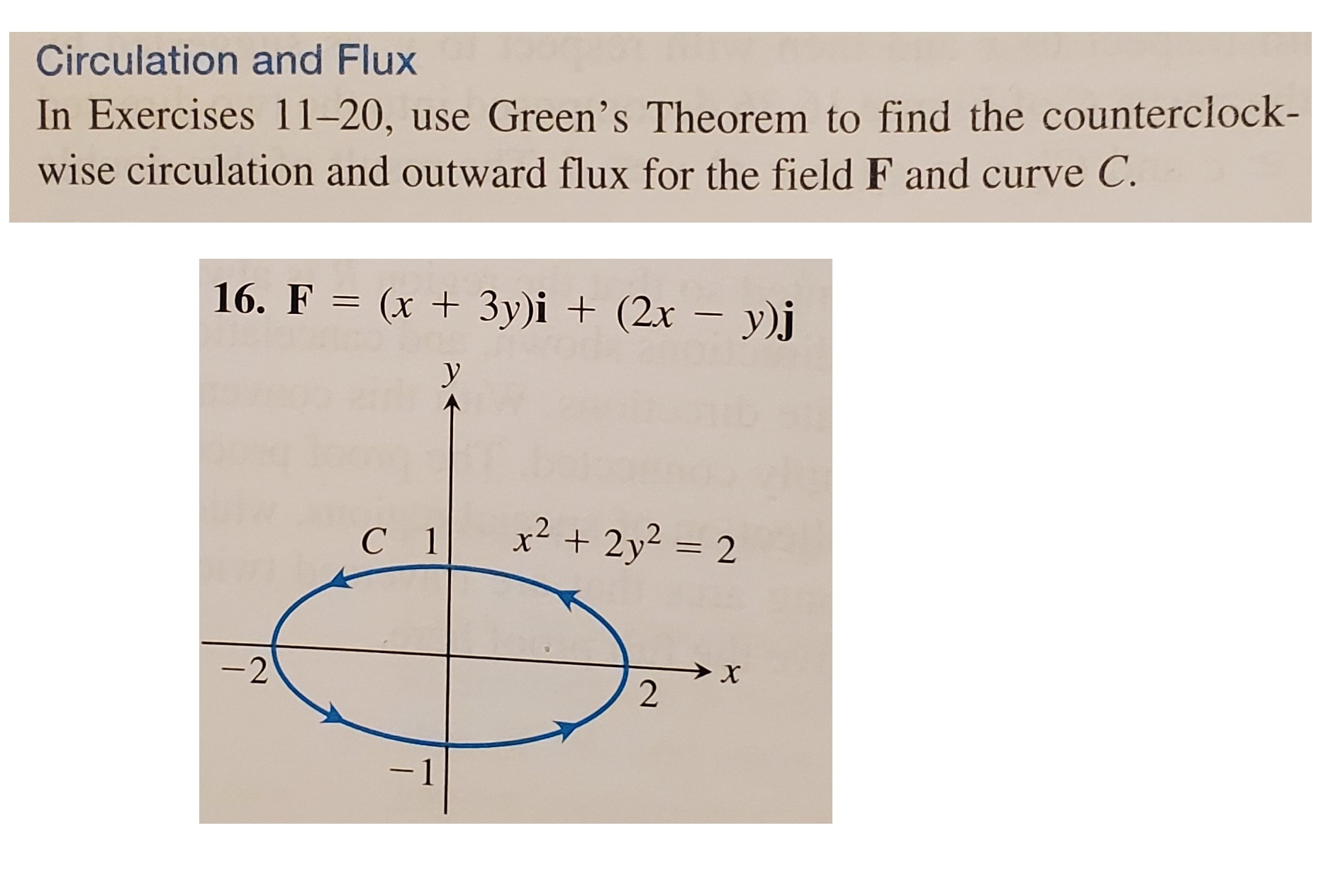 Solved Circulation and FluxIn Exercises 11-20, ﻿use Green's | Chegg.com