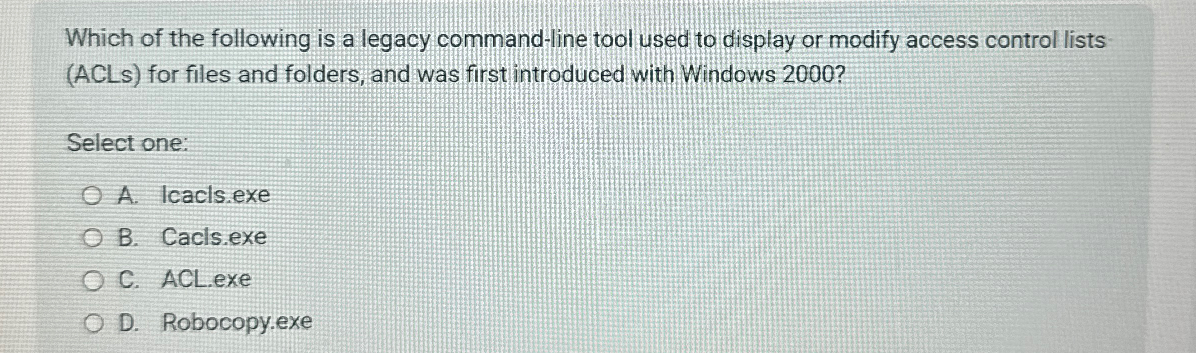 Solved Which of the following is a legacy command-line tool | Chegg.com