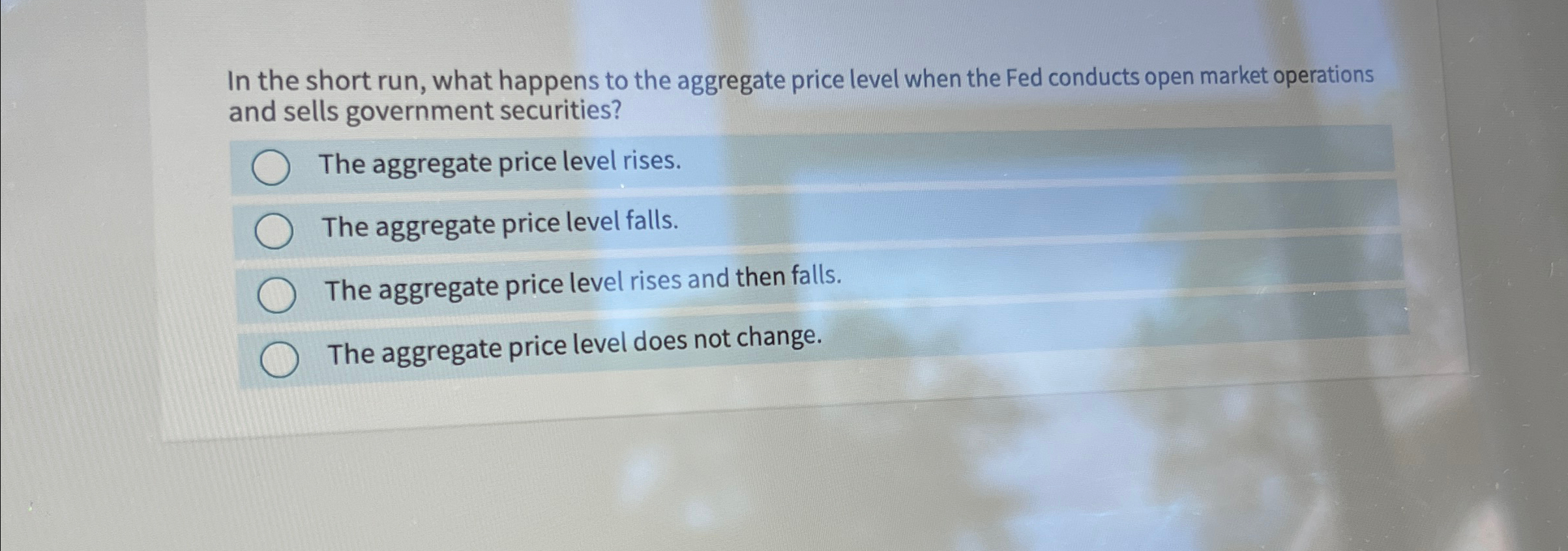 Solved In the short run, what happens to the aggregate price | Chegg.com