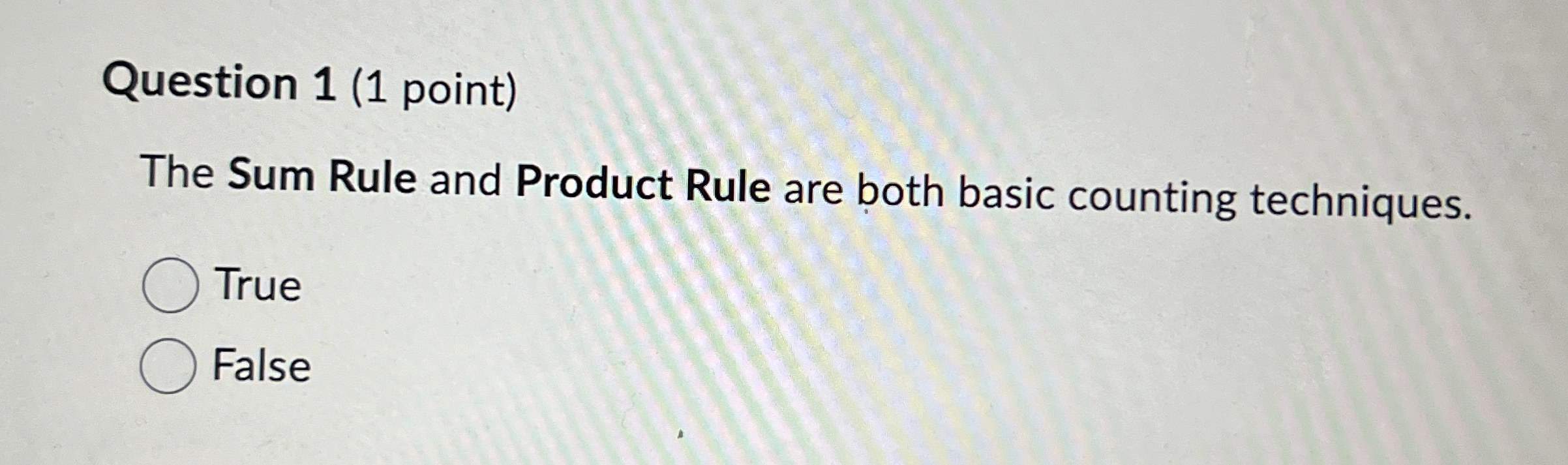 Solved Question 1 (1 ﻿point)The Sum Rule and Product Rule | Chegg.com