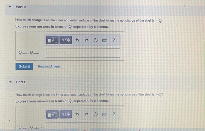 Solved Suppose the conducting shell in the figure(Figure 1) | Chegg.com