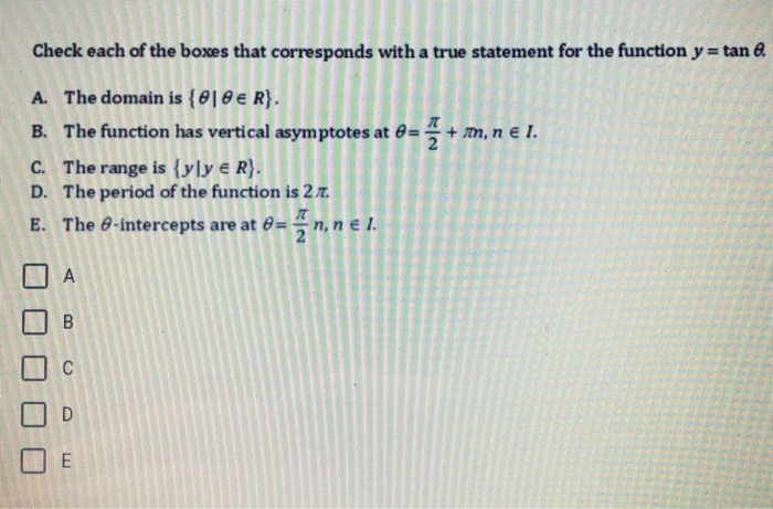 Solved Check each of the boxes that corresponds with a true | Chegg.com