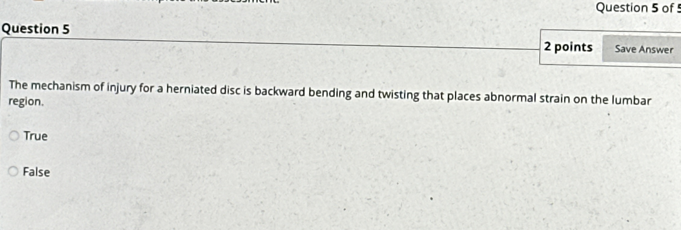 Solved Question 52 ﻿pointsThe mechanism of injury for a | Chegg.com