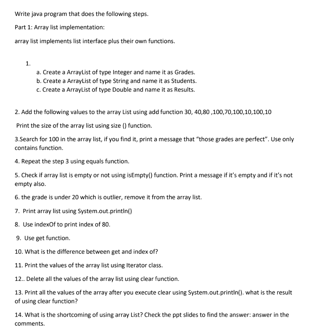 Solved Write Java Program That Does The Following Steps 6901