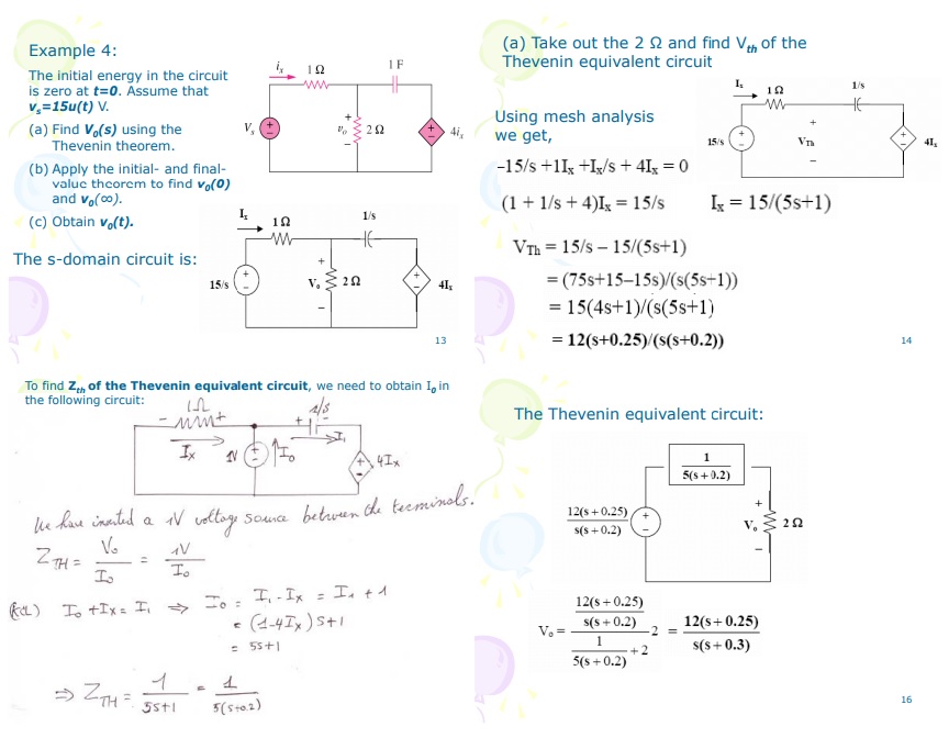 Solved Example 4:The initial energy in the circuitis zero at | Chegg.com