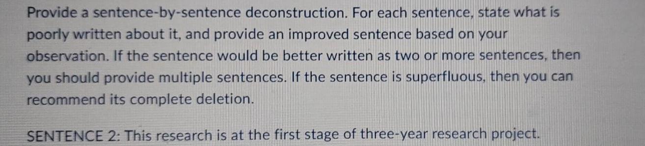 Provide a sentence-by-sentence deconstruction. For | Chegg.com