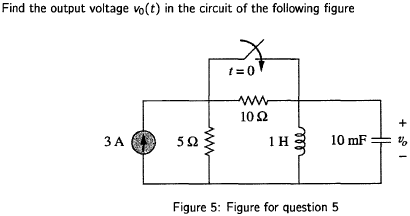 Solved Find the output voltage v0(t) in the circuit of the | Chegg.com
