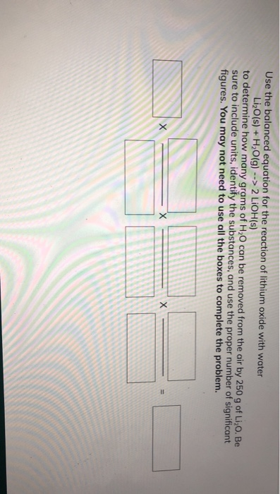 Solved Use the balanced equation for the reaction of lithium | Chegg.com