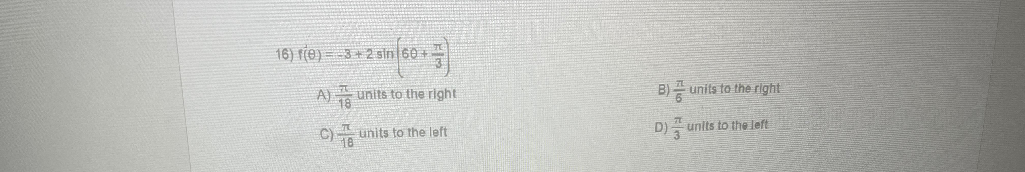 Solved Find the phase shift of the function. | Chegg.com