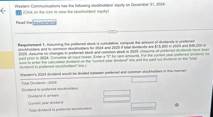 Solved Western Communications has the following | Chegg.com