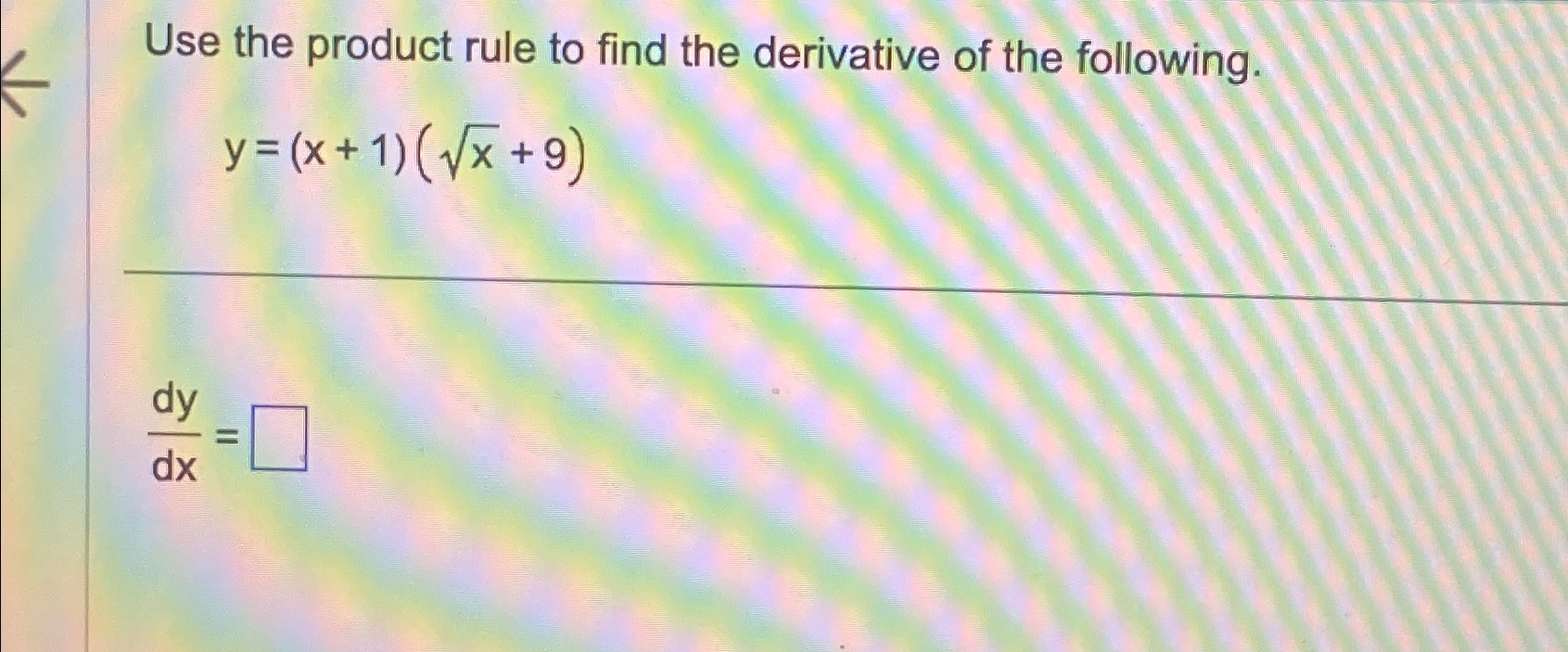 Solved Use the product rule to find the derivative of the | Chegg.com