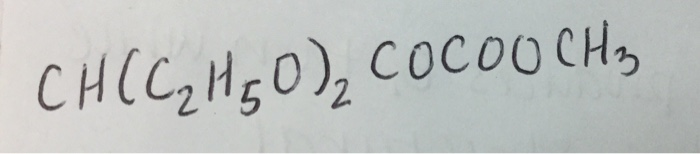 Solved CH(C2H5O), COCOOCH | Chegg.com