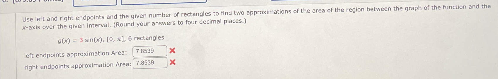 Solved Use left and right endpoints and the given number of | Chegg.com