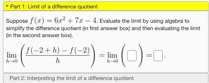 Solved 7 Suppose f(x) = Evaluate the limit by using algebra | Chegg.com
