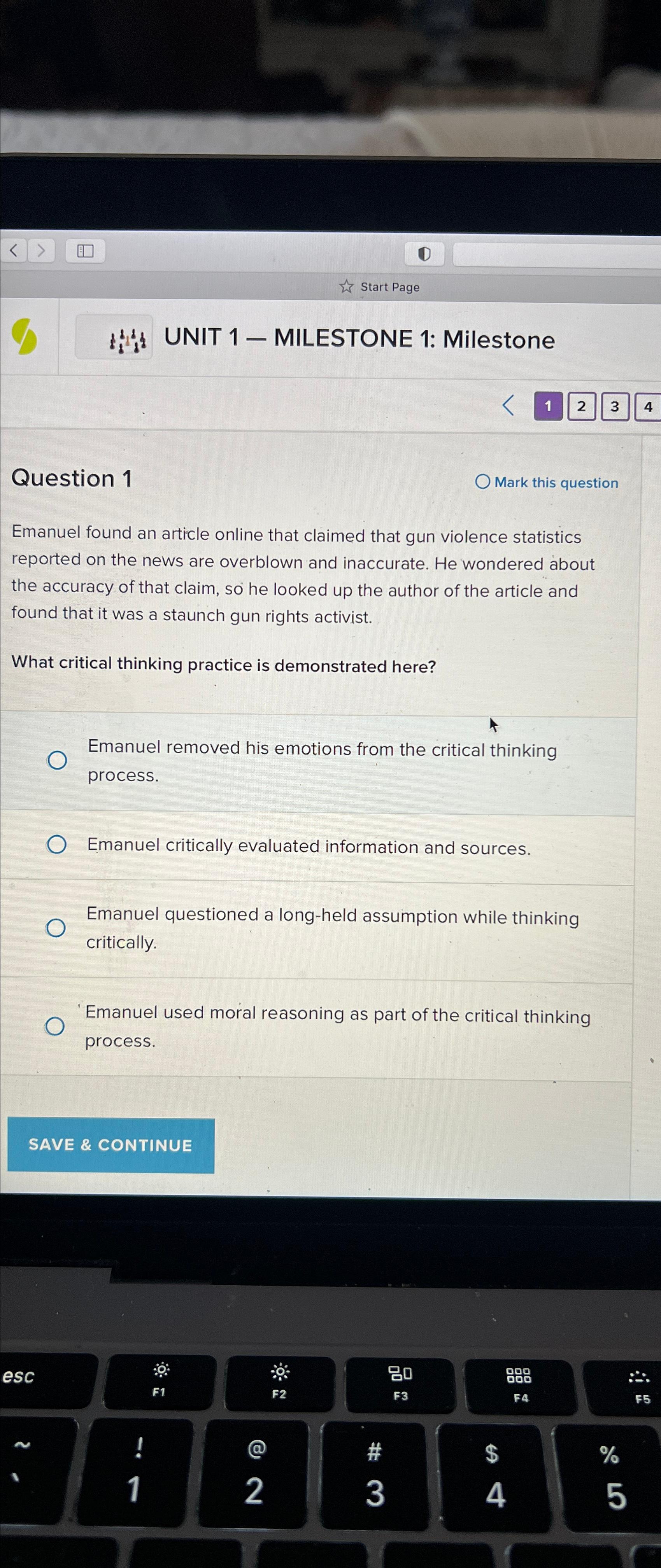 Solved 121112 ﻿UNIT 1 - ﻿MILESTONE 1: MilestoneQuestion | Chegg.com