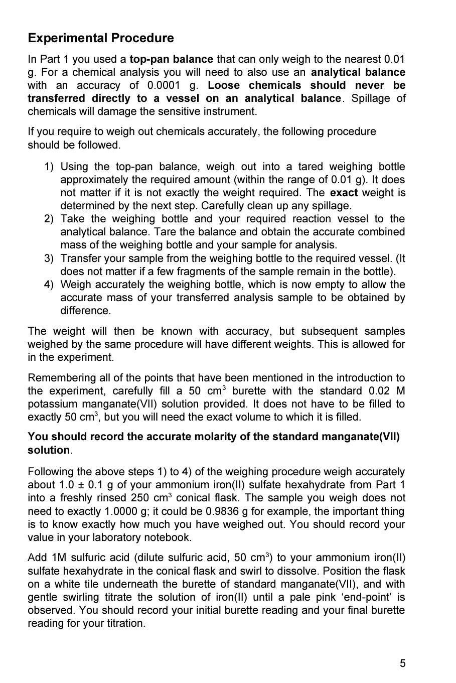 Solved Experimental Procedure In Part 1 you used a top-pan | Chegg.com