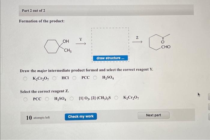 Solved Formation of the product: Draw the major intermediate | Chegg.com