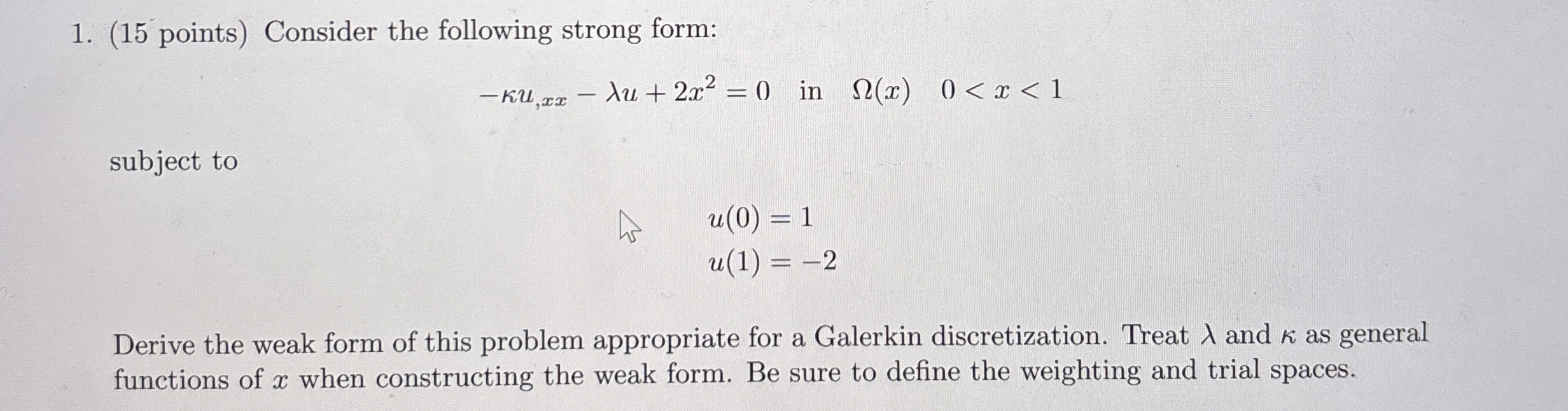 Solved (15 ﻿points) ﻿Consider the following strong | Chegg.com
