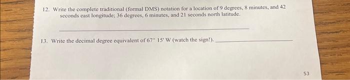 Solved 12. Write the complete traditional (formal DMS) | Chegg.com