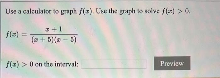 Solved Use a calculator to graph f(x). Use the graph to | Chegg.com