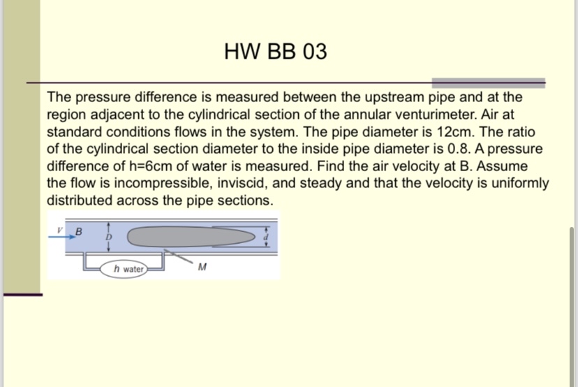 Solved HW BB 03The pressure difference is measured between | Chegg.com