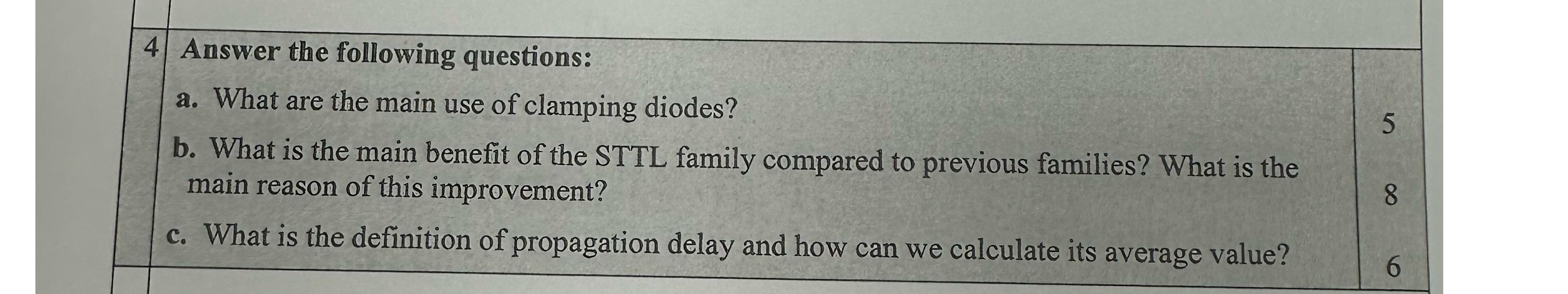 Solved 4 ﻿Answer the following questions:a. ﻿What are the | Chegg.com