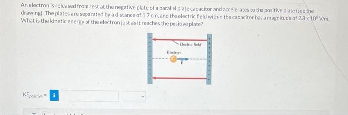 Solved An electron is released from rest at the negative | Chegg.com