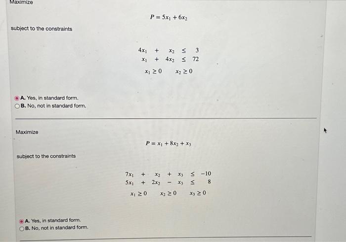 Solved Maximize P=5x1+6x2 subject to the constraints | Chegg.com