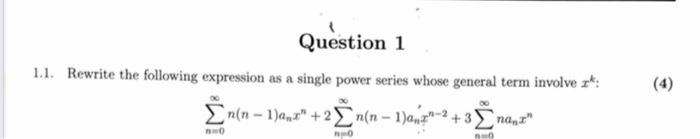 Solved 1. Rewrite the following expression as a single power | Chegg.com