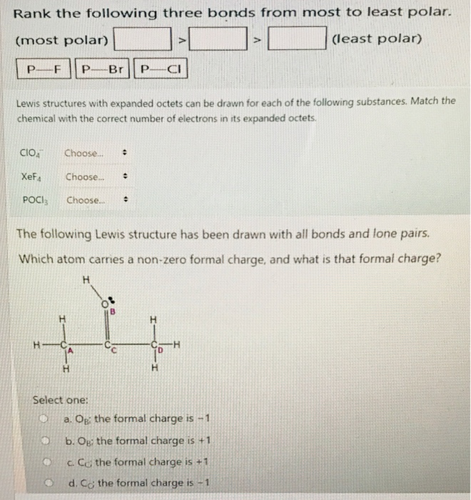 Solved Rank the following three bonds from most to least | Chegg.com