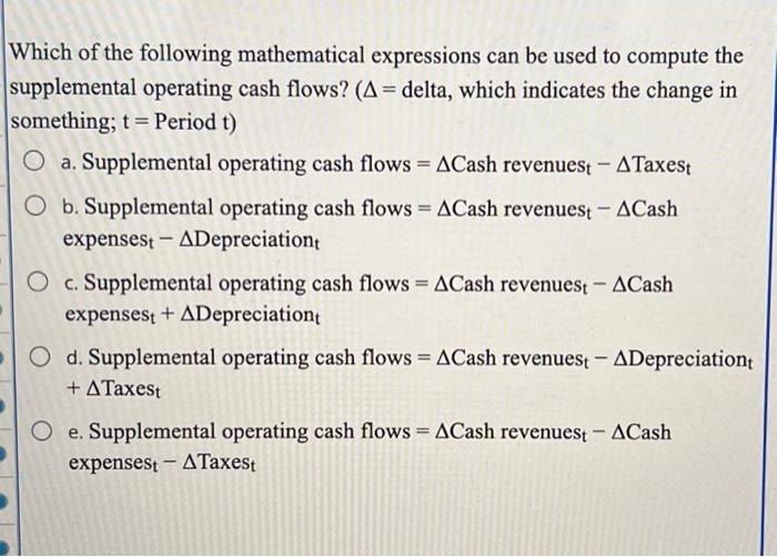 Which of the following mathematical expressions can | Chegg.com