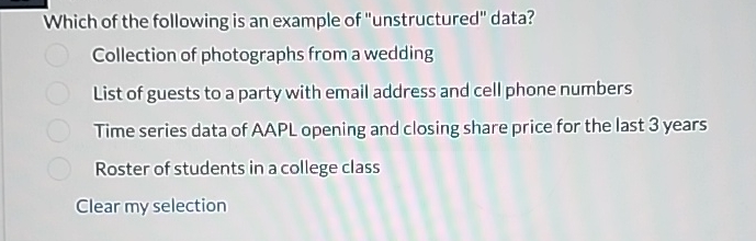 Solved Which of the following is an example of | Chegg.com