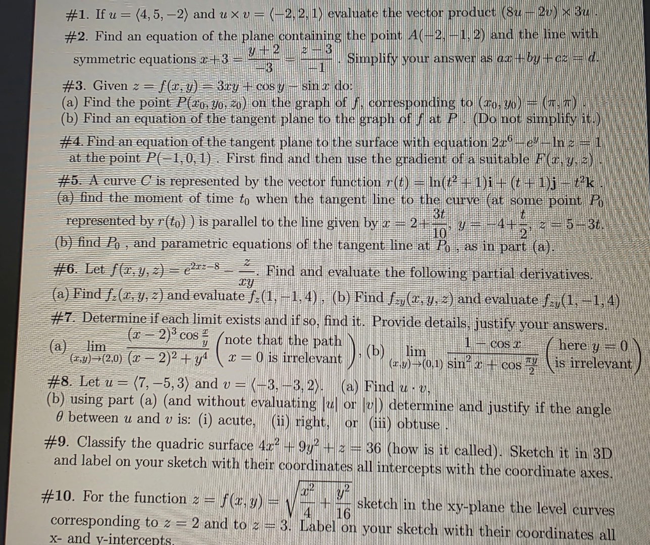 #1. ﻿If u=(:4,5,-2:) ﻿and u×v=(:-2,2,1:) ﻿evaluate | Chegg.com