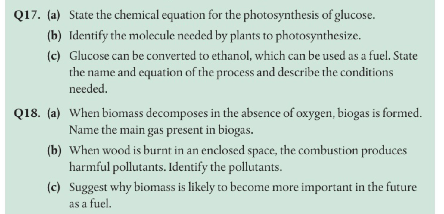 Q17. (a) ﻿State the chemical equation for the | Chegg.com