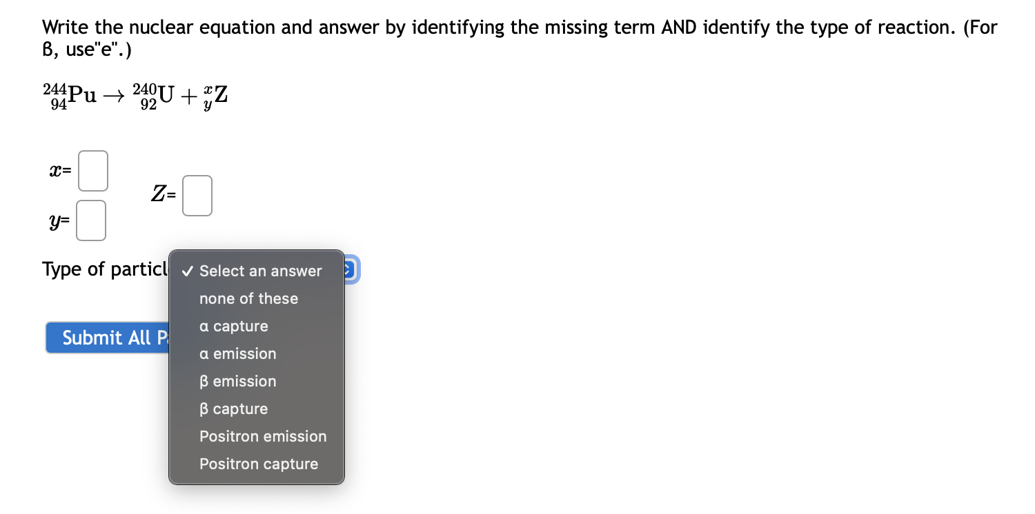 Solved Write the nuclear equation and answer by identifying | Chegg.com