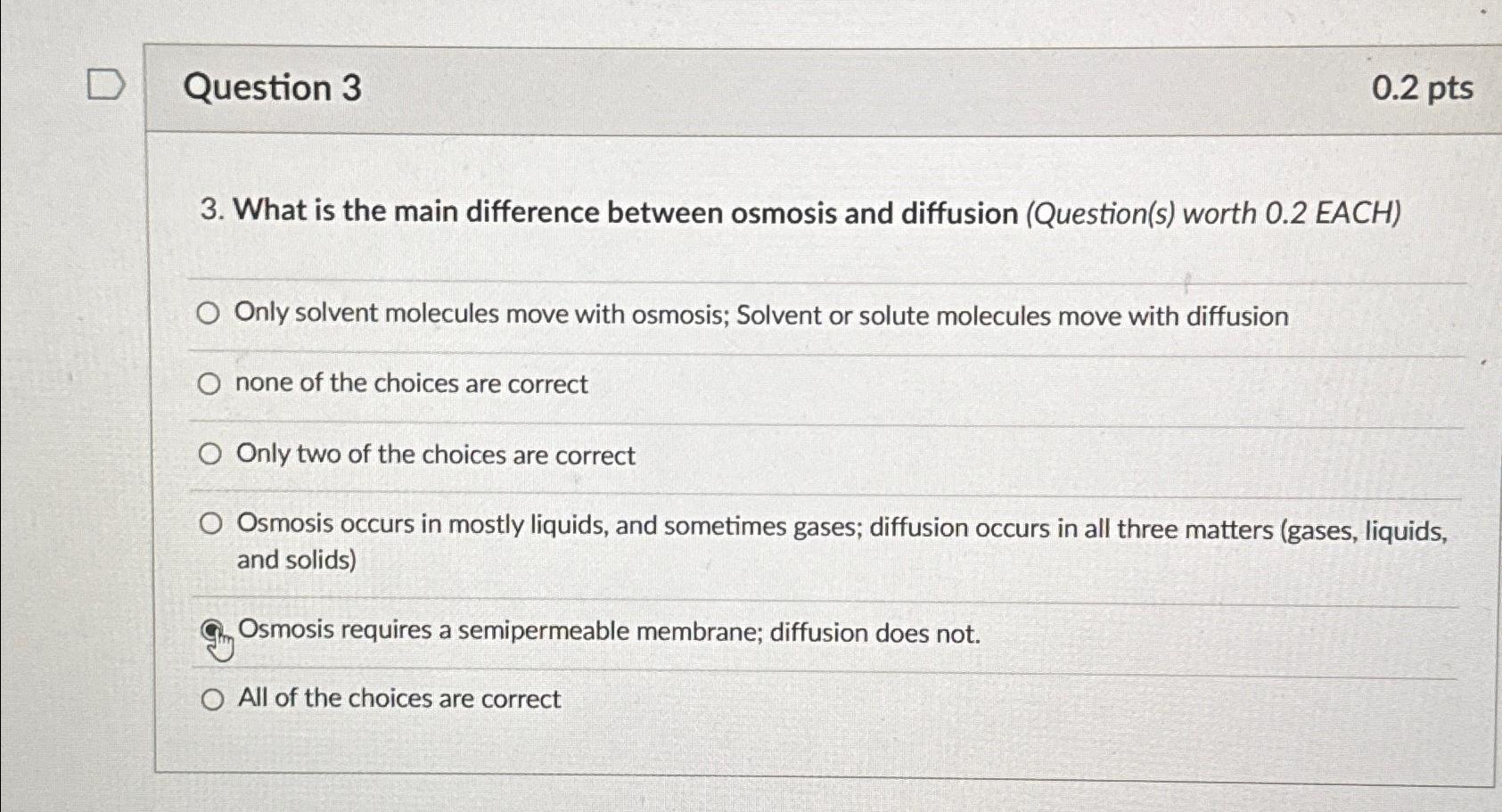 Solved Question 30.2pts3. ﻿What is the main difference | Chegg.com