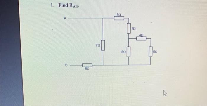 Solved 1. Find RAB. | Chegg.com