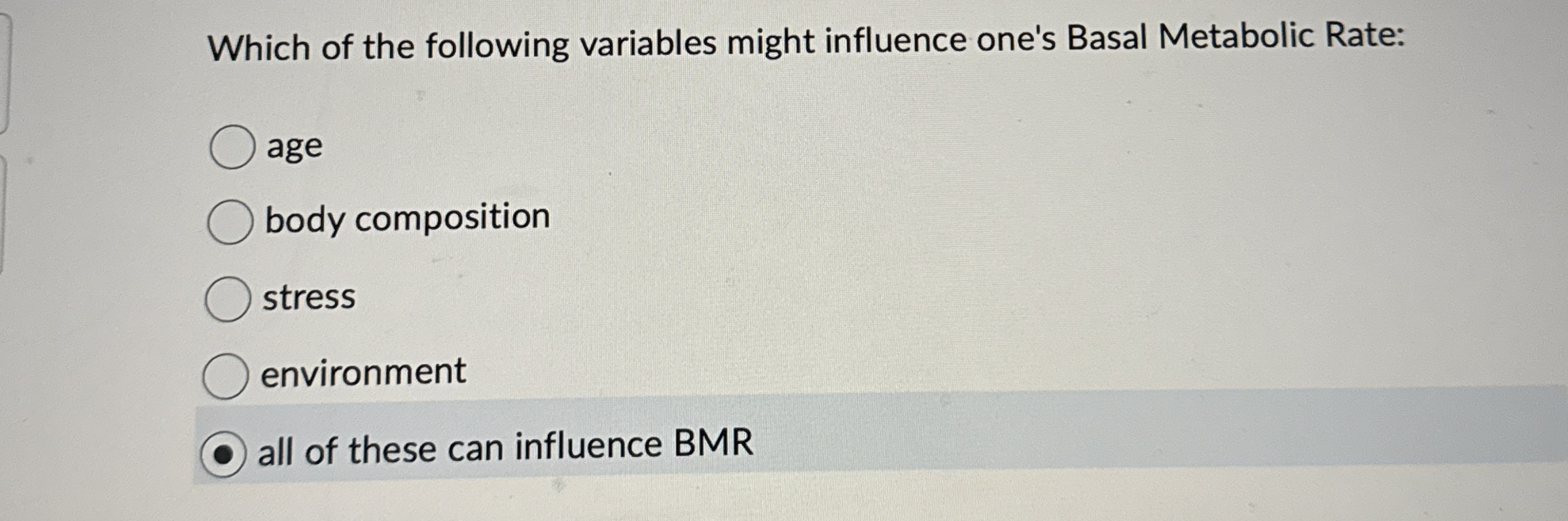 Solved Which of the following variables might influence | Chegg.com
