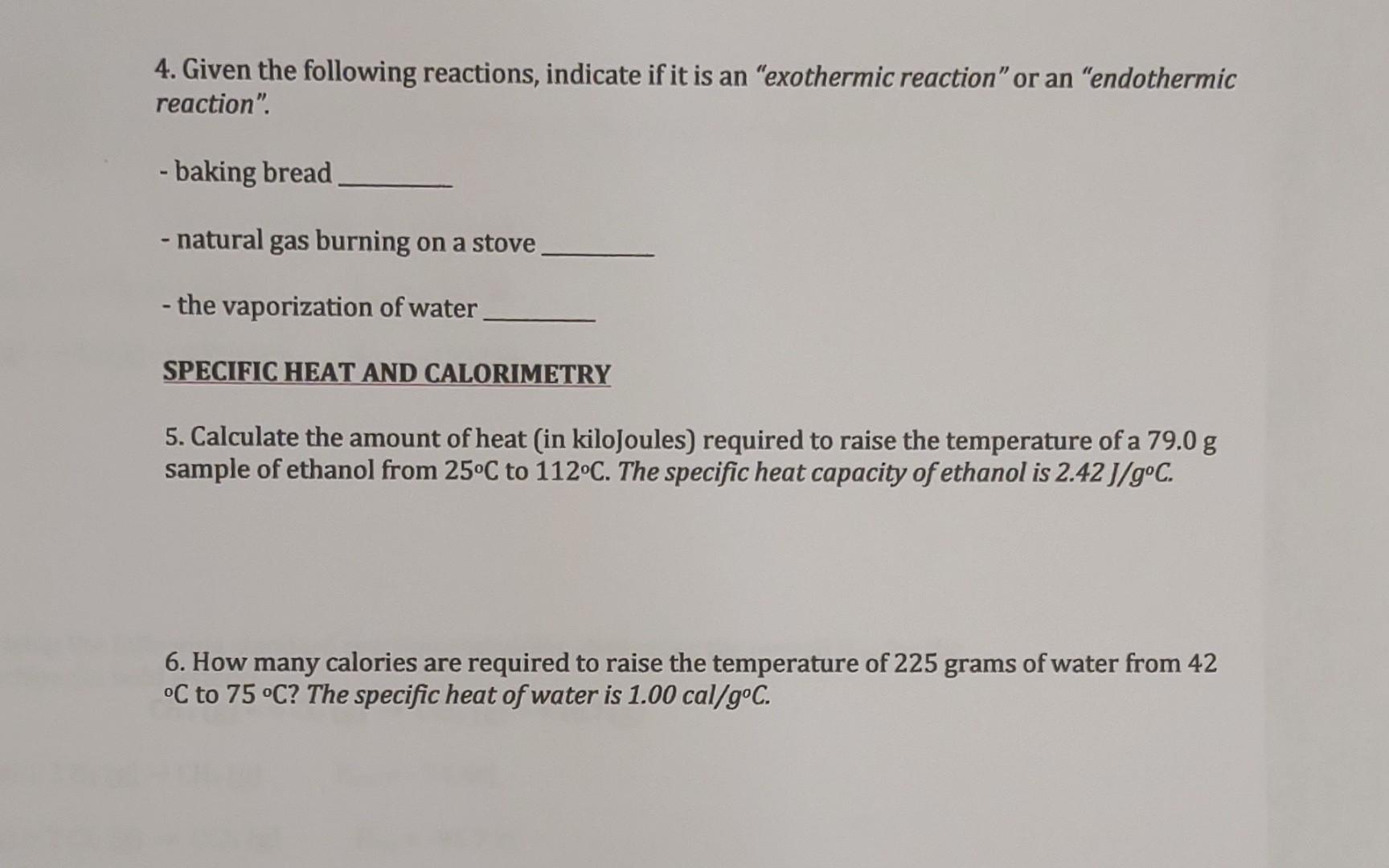 Solved 4. Given the following reactions, indicate if it is | Chegg.com
