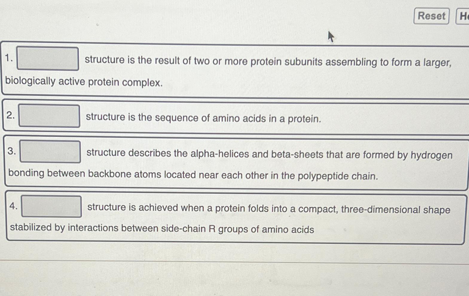 Solved structure is the result of two or more protein | Chegg.com
