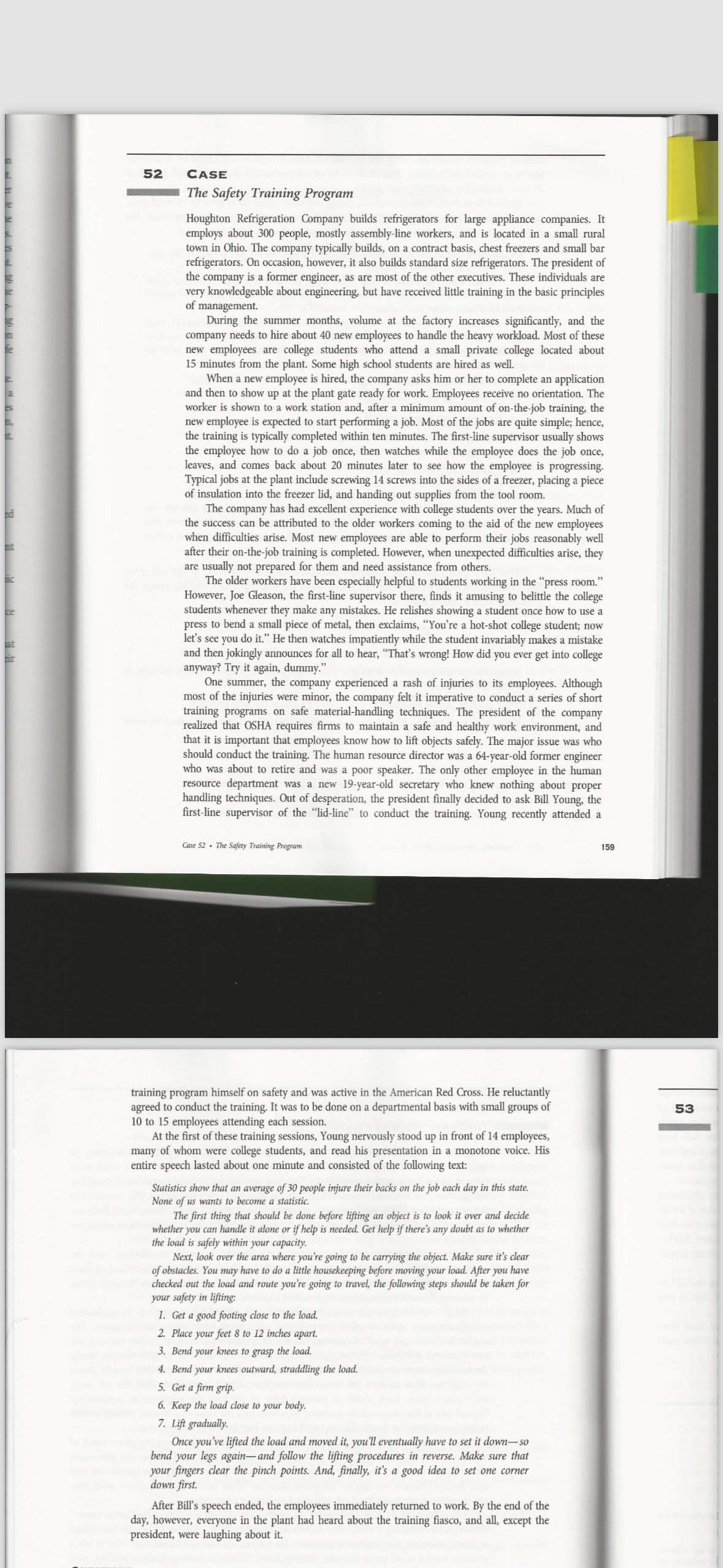 Solved Question 1. ﻿The Occupational Health and Safety Act | Chegg.com