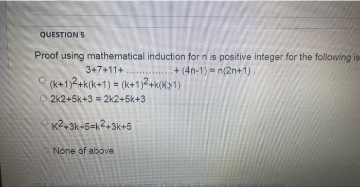 Solved Proof using mathematical induction for n is positive | Chegg.com