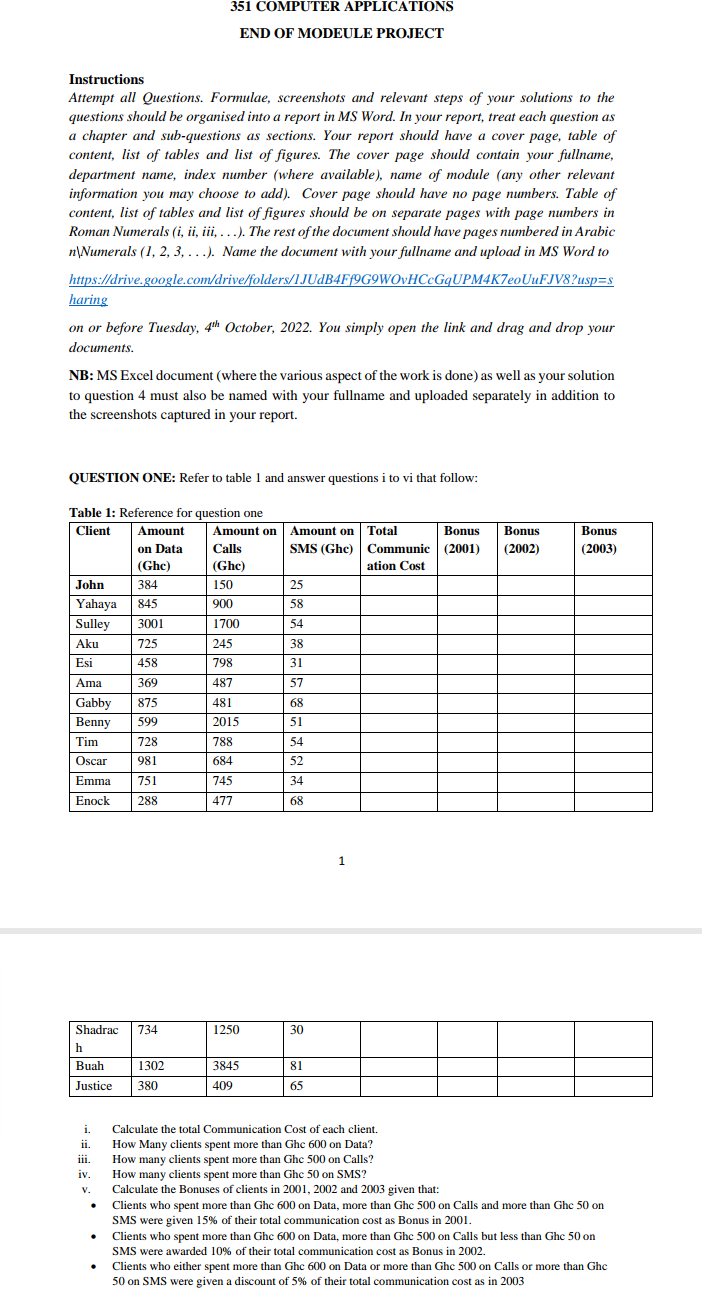 Instructions Attempt all Questions. Formulae, | Chegg.com