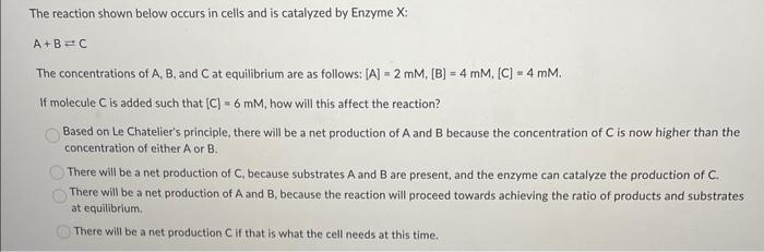 Solved The reaction shown below occurs in cells and is | Chegg.com