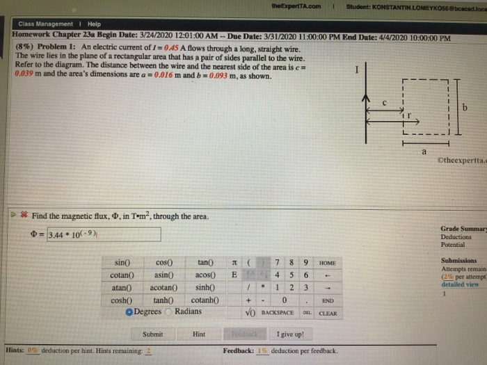 Solved theExpertTA.com Student: KONSTANTIN.LOMEY | Chegg.com