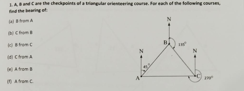 Solved A,B ﻿and C ﻿are the checkpoints of a triangular | Chegg.com