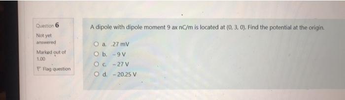 Solved Question 5 The line integral of an electrostatic | Chegg.com