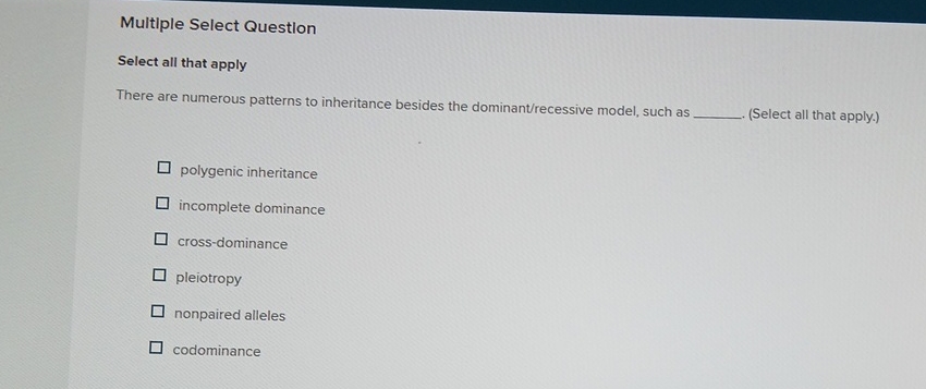 Solved Multiple Select QuestionSelect all that applyThere | Chegg.com