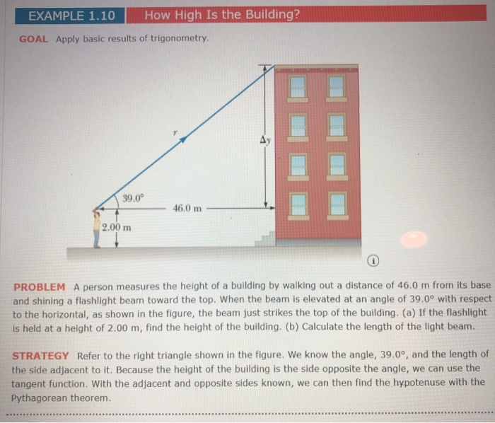 Solved EXAMPLE 1.10 How High Is the Building? GOAL Apply | Chegg.com