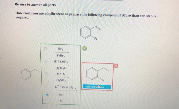 Solved Be sure to answer all parts. How could you use | Chegg.com